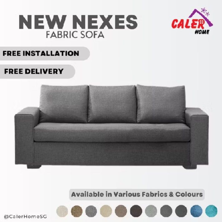 NEW NEXES Fabric Sofa - Free Installation & Delivery, Furniture & Home ...