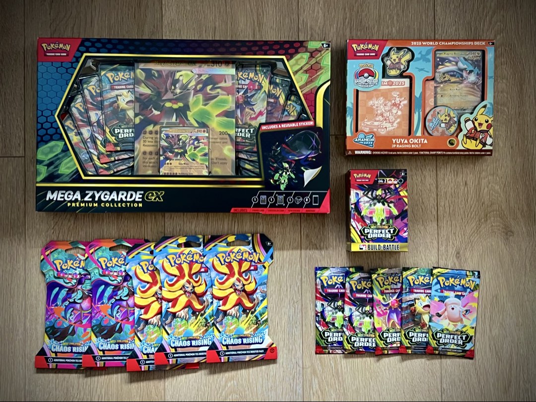 Pokemon TCG Mega Zygarde EX Chaos Rising Perfect Order Bundle, Toys ...