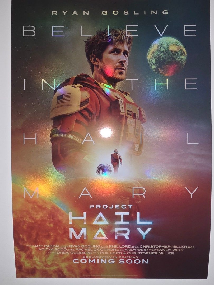 【現貨】project hail mary/末日聖母號A3 poster, 興趣及遊戲, 收藏品及紀念品, 郵票及印刷品 - Carousell