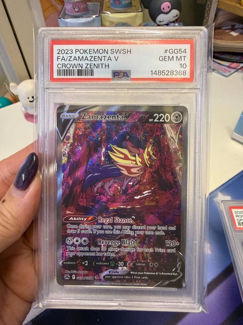 PSA 10 ZAMAZENTA V CROWN ZENITH, Toys & Collectibles, Trading Cards ...