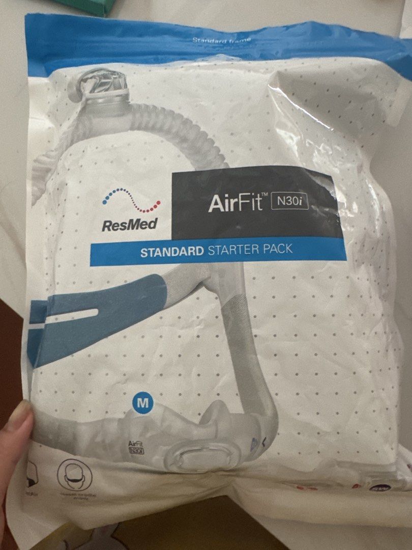 ResMed AirFit N30i Standard Starter Pack CPAP Mask, Health & Nutrition ...