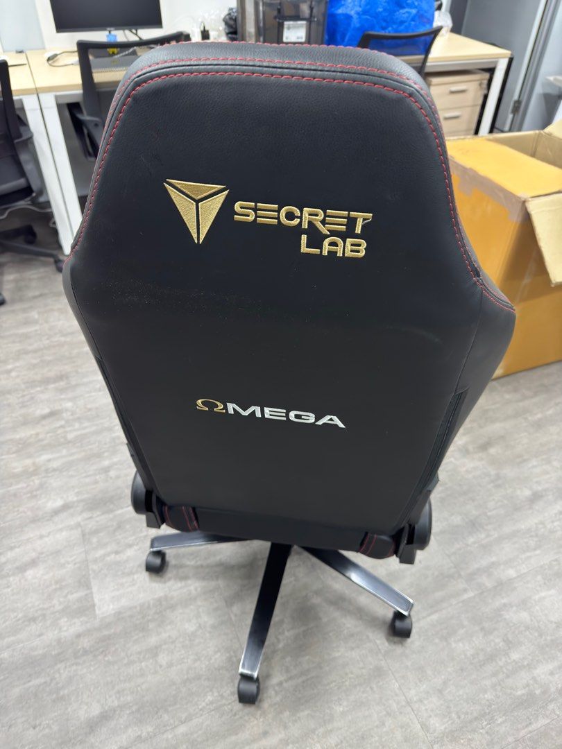 Secretlab Omega Gaming Chair Black Red Stitching, Furniture & Home ...