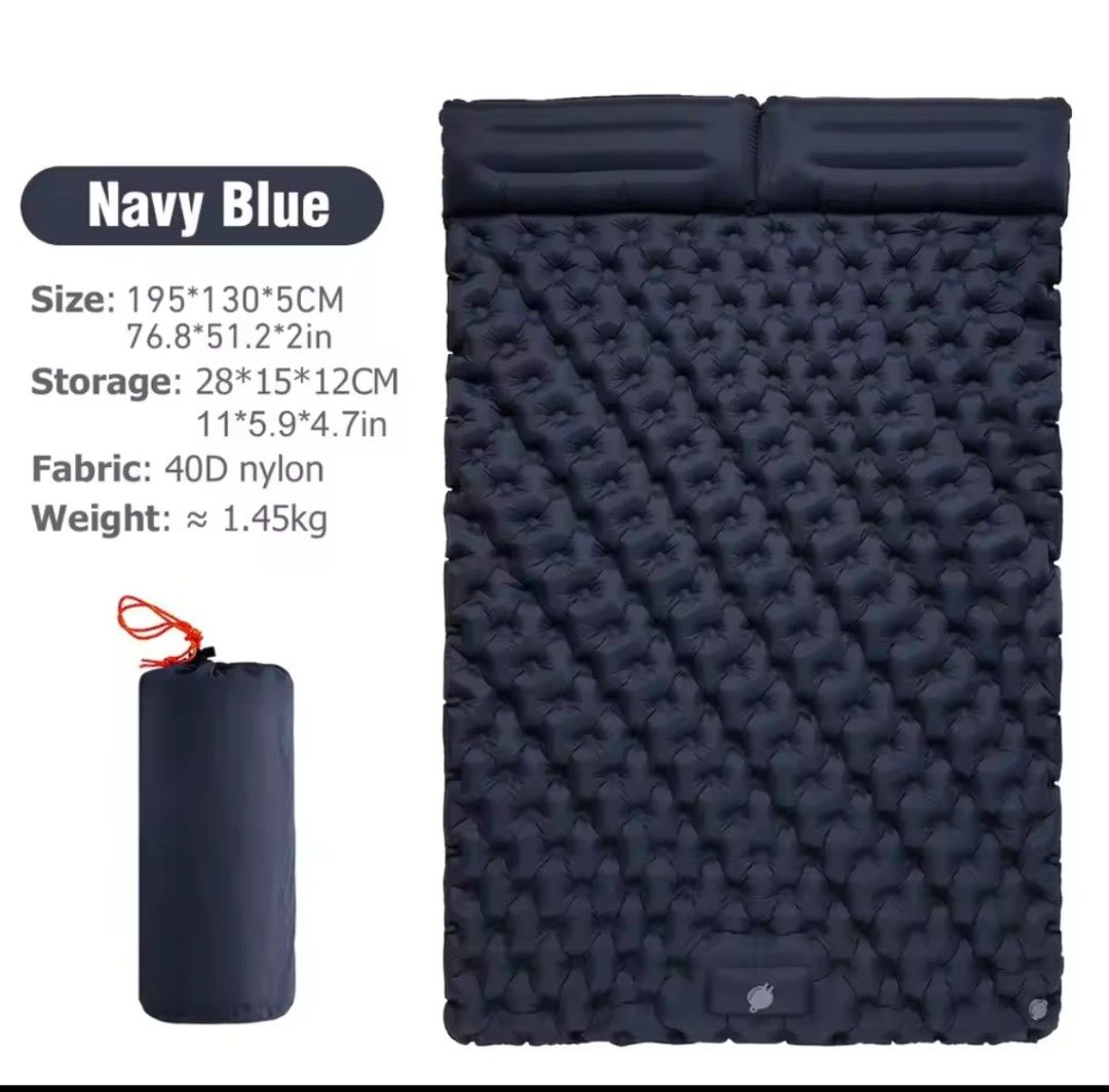 Brand new Portable Double Inflatable Mattress with Pump kit( lighting ...