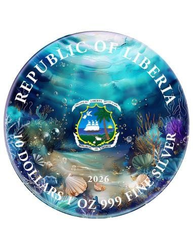 WHISPERS OF THE DEEP 1 Oz Silver Coin 10$ Liberia 2026, Toys ...