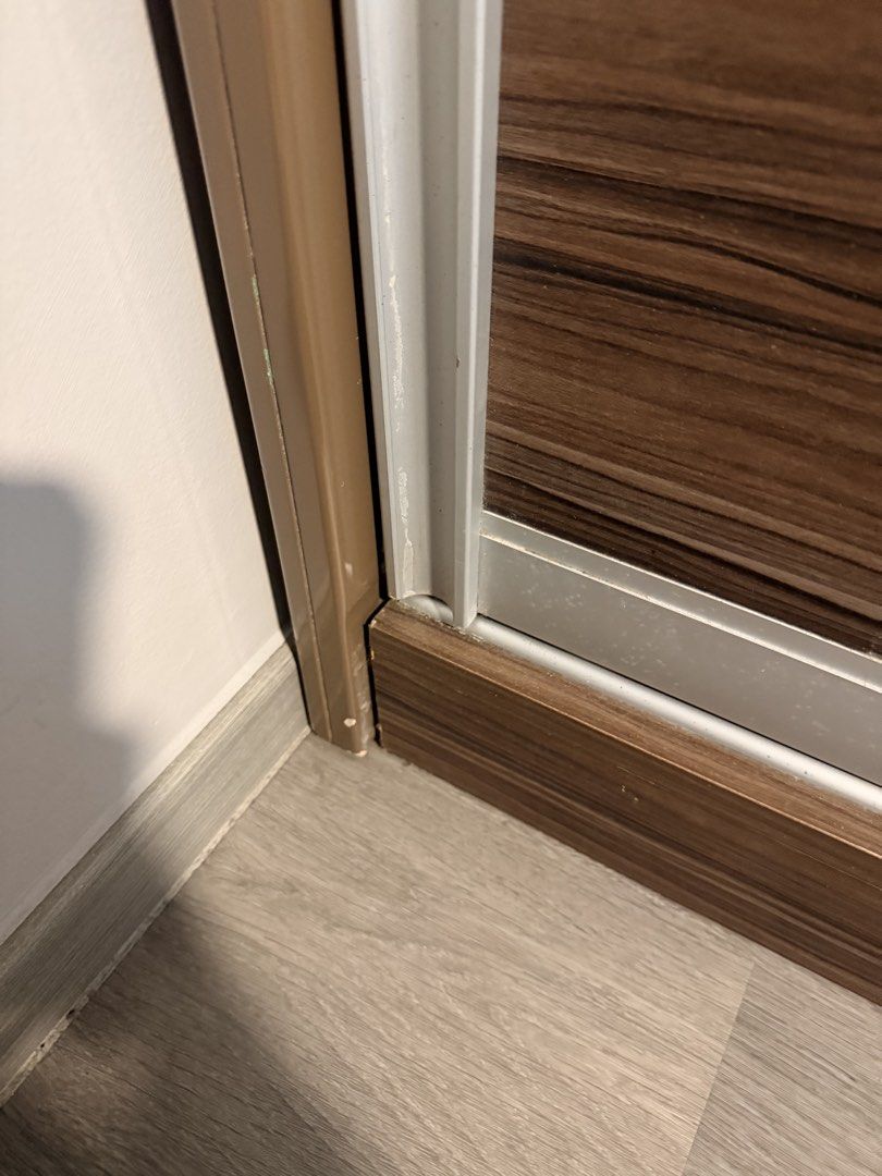 8ft Sliding Door Wardrobe with Wood Grain Finish, Furniture & Home ...