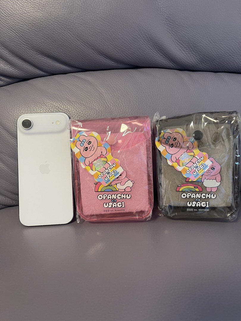 底褲兔 冒險樂園 全新 Opnchu Usagi Pouch Pink/Black Glittery Transparent, 女裝, 手袋及 ...