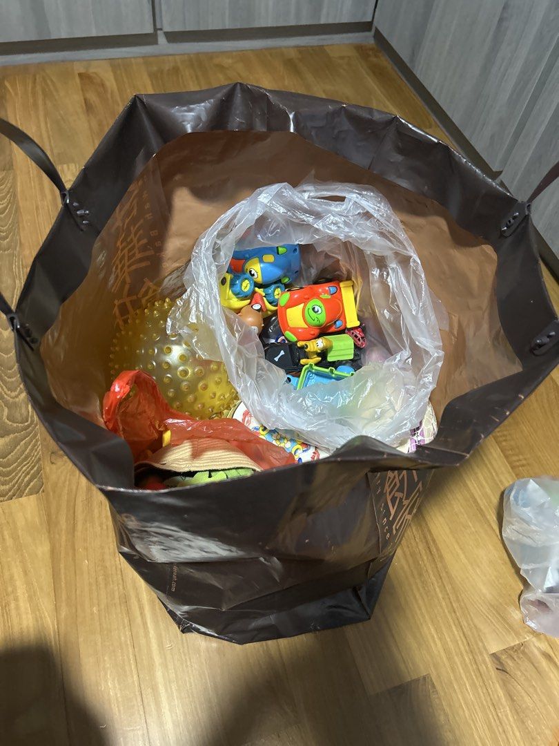 Bag of well used kids toys - cars, balls, blocks, Babies & Kids, Infant ...
