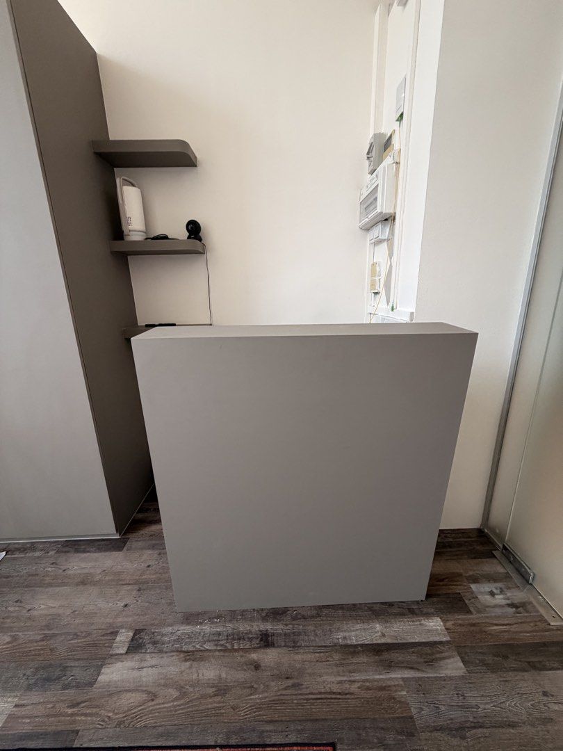 Custom Built Reception Counter / Work Desk with Shelves & Storage ...
