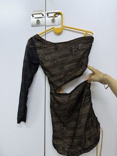 One Shoulder Split Thigh Form Fitted Dress, Women's Fashion, Dresses ...