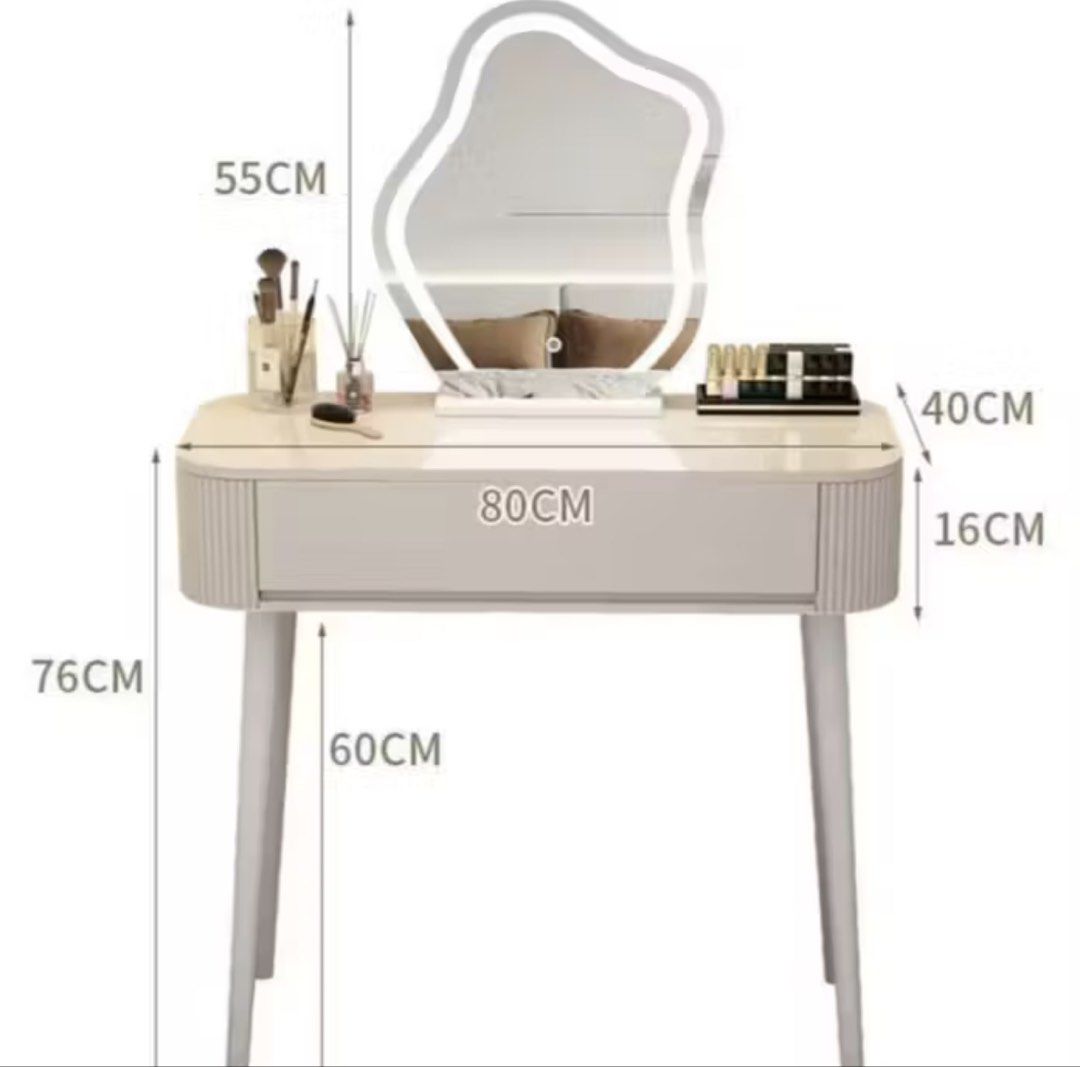 Vanity Table Dressing Table | Contemporary Makeup Desk with Smart ...