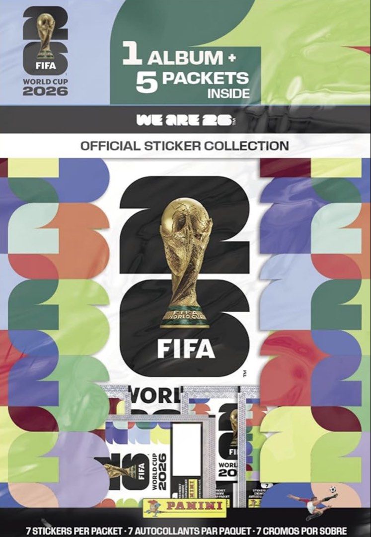 2026 Panini FIFA World Cup Sticker Starter Bundle – Official Album + 5 ...