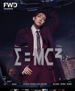 MC Cheung Σ=MC² LIVE 2026 演唱會門票, 門票＆禮券, 活動門票 - Carousell