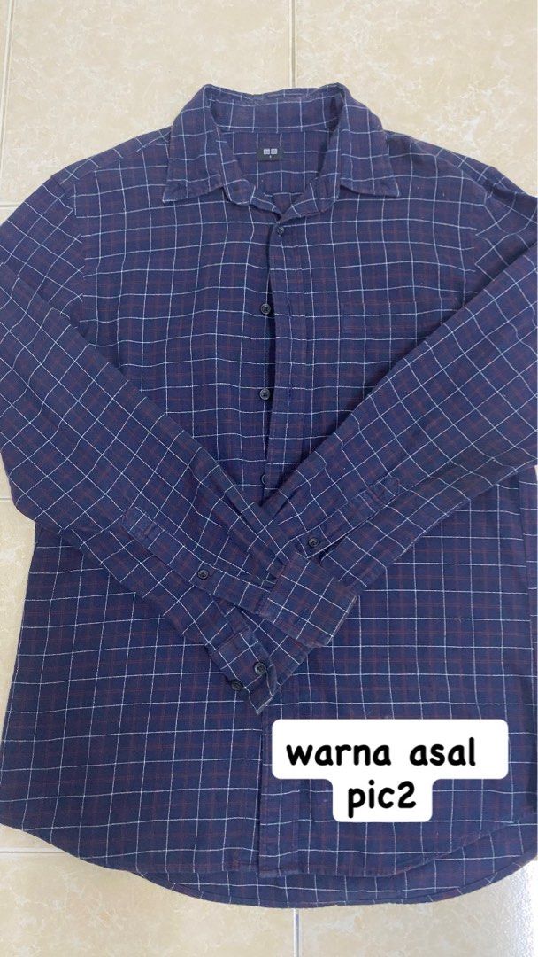 Flanel Uniqlo, Men's Fashion, Tops & Sets, Tshirts & Polo Shirts on ...