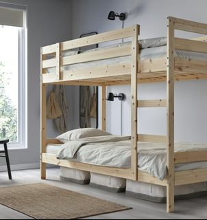 IKEA VITVAL Bunk Bed with Pull-out Bed, Furniture & Home Living ...