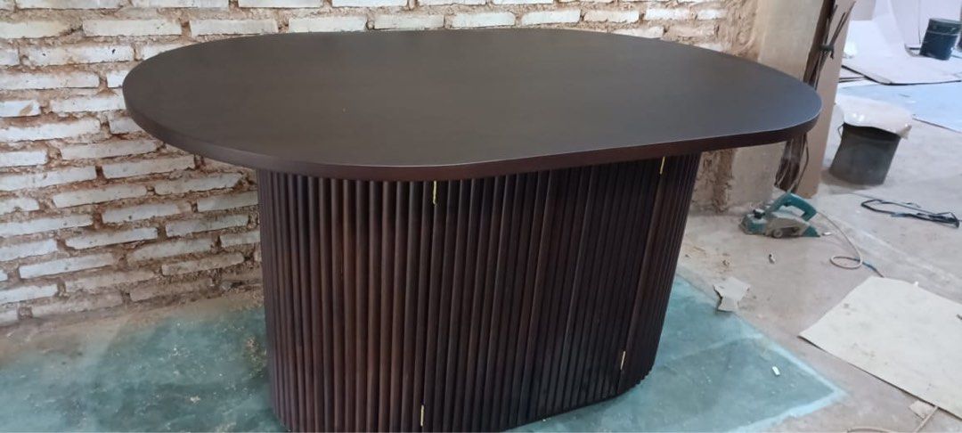 Oval Rattan Dining Table with 2 chairs & 1 Bench, Furniture & Home ...