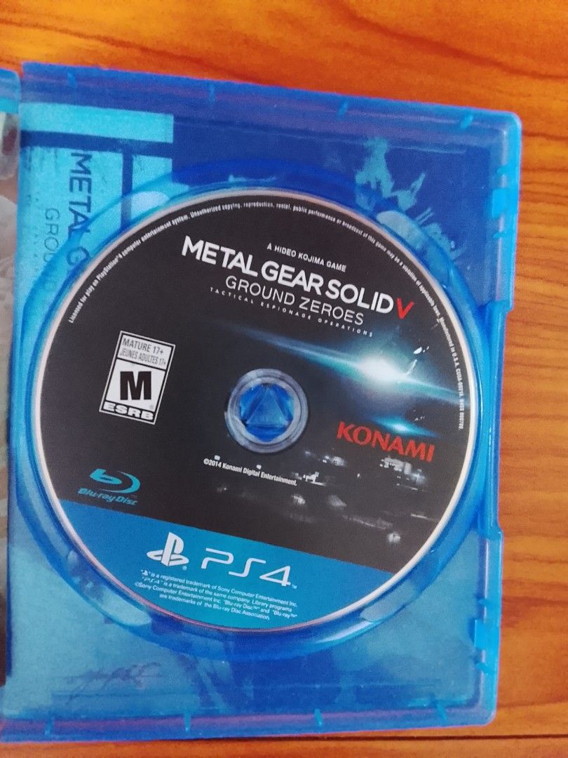 Ps4 Metal Gear Solid V Ground Zero, Video Gaming, Video Games ...