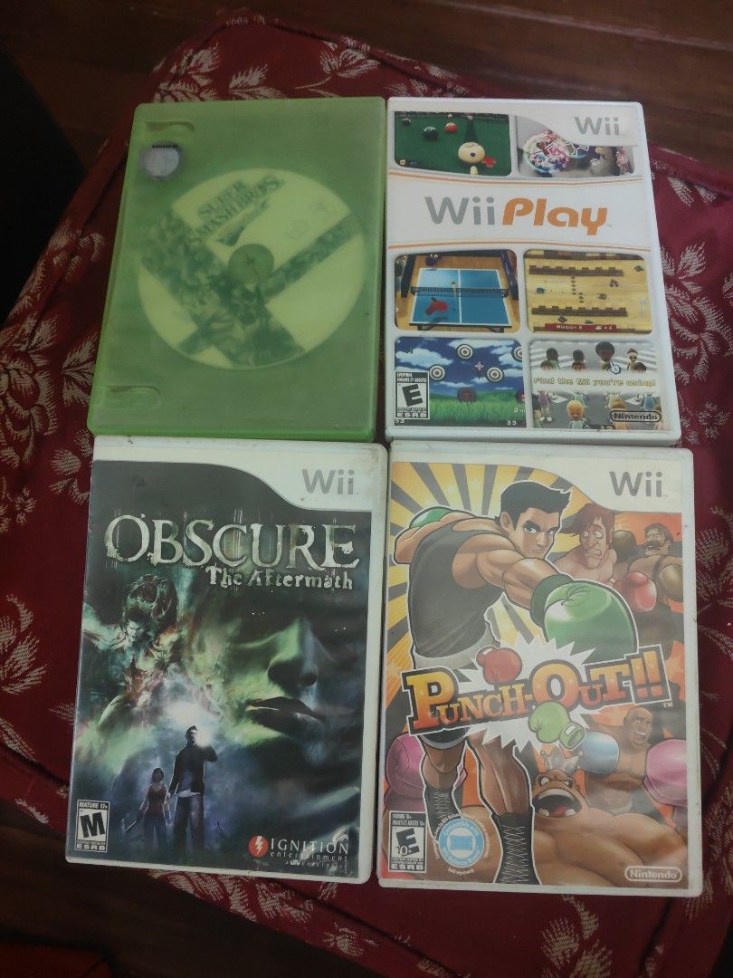 RUSH: Nintendo Wii Games Bundle (Punch-Out!!, Smash Bros, Obscure ...