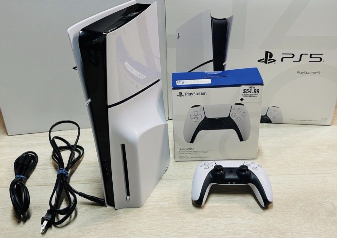 Sony PlayStation 5 Slim Disc White 1TB Complete In Box with Controller ...