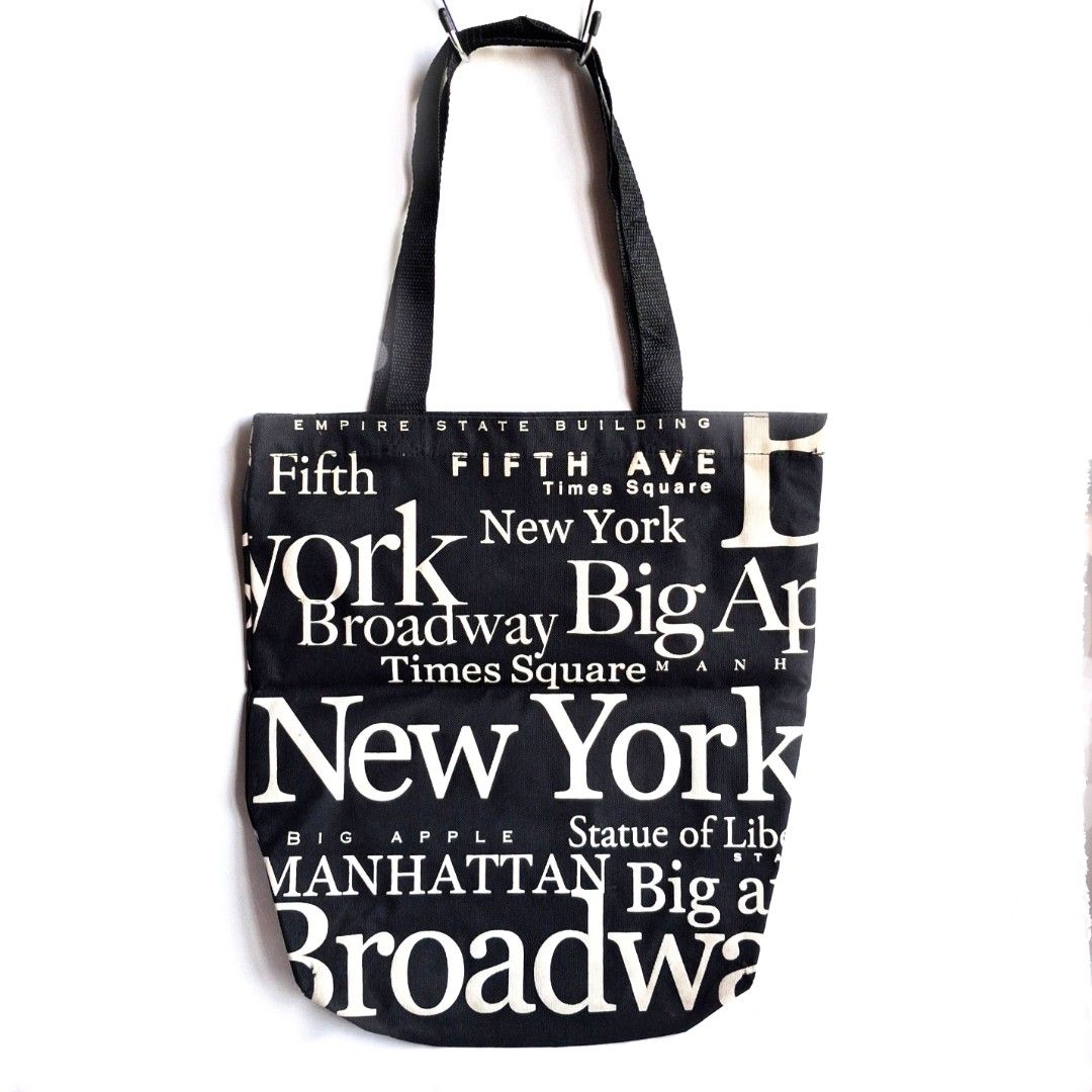 Vintage JAY JOSHUA NY New York City tote bag, plastic-backed waxed ...