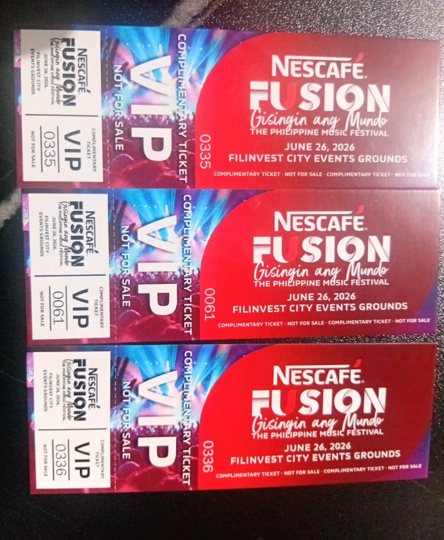 3x Nescafé Fusion VIP Tickets - June 26, 2026, Tickets & Vouchers ...