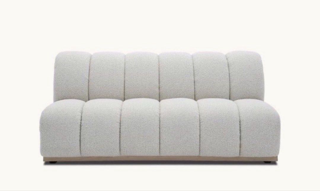 Castlery Marlow Performance Bouclé Armless Sofa, Furniture & Home ...
