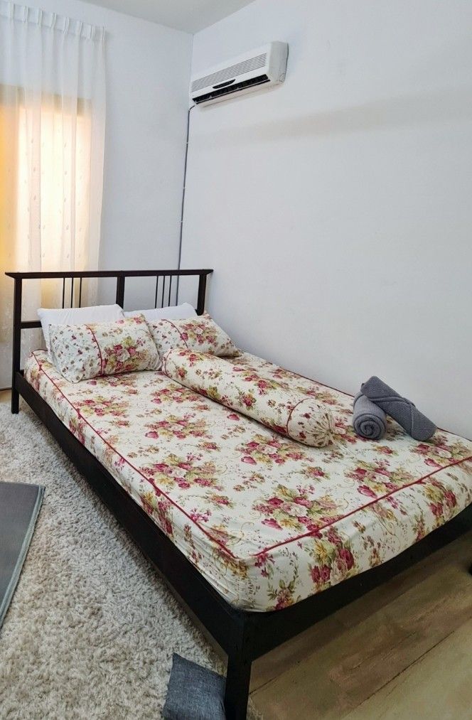Dark wood Bed Frame, Furniture & Home Living, Furniture, Bed Frames ...