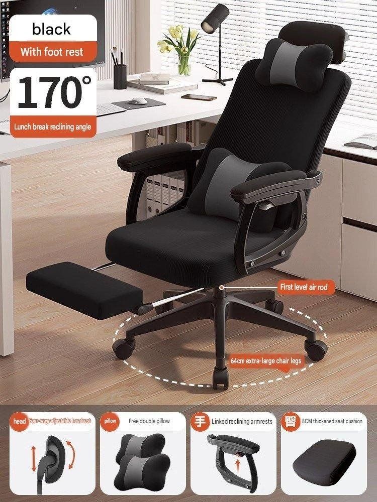 Langyu Xuanpin - Ergonomic Mesh Office Chair with Footrest S[VDFYWEFX ...