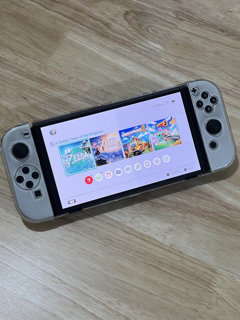 Nintendo Switch OLED White Complete Set + TOTK + BOTW + Mario Kart 8 ...