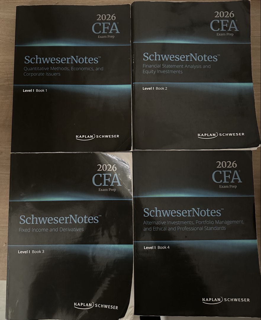 2026 Kaplan SchweserNotes CFA Level 1 Exam Prep Books, Hobbies ...