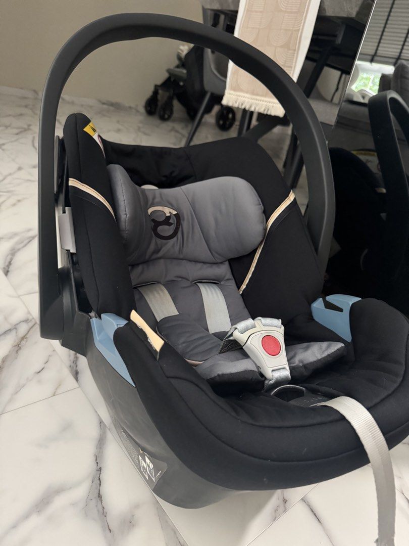 Cybex Aton 5 Infant Car Seat Black-dark grey, Babies & Kids, Going Out ...