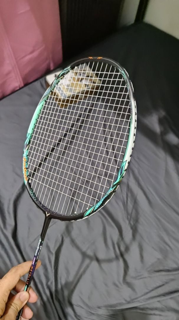 Victor Auraspeed 90K Metallic Badminton Racquet, Sports Equipment ...