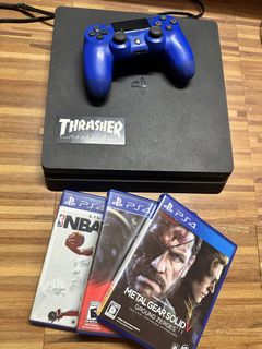 PS4 Slim Console with Controller and 4 Games, Video Gaming, Video Game ...