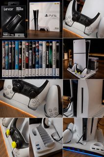 Sony PlayStation 5 original Console with 2 Controllers with MSI G274QPX ...