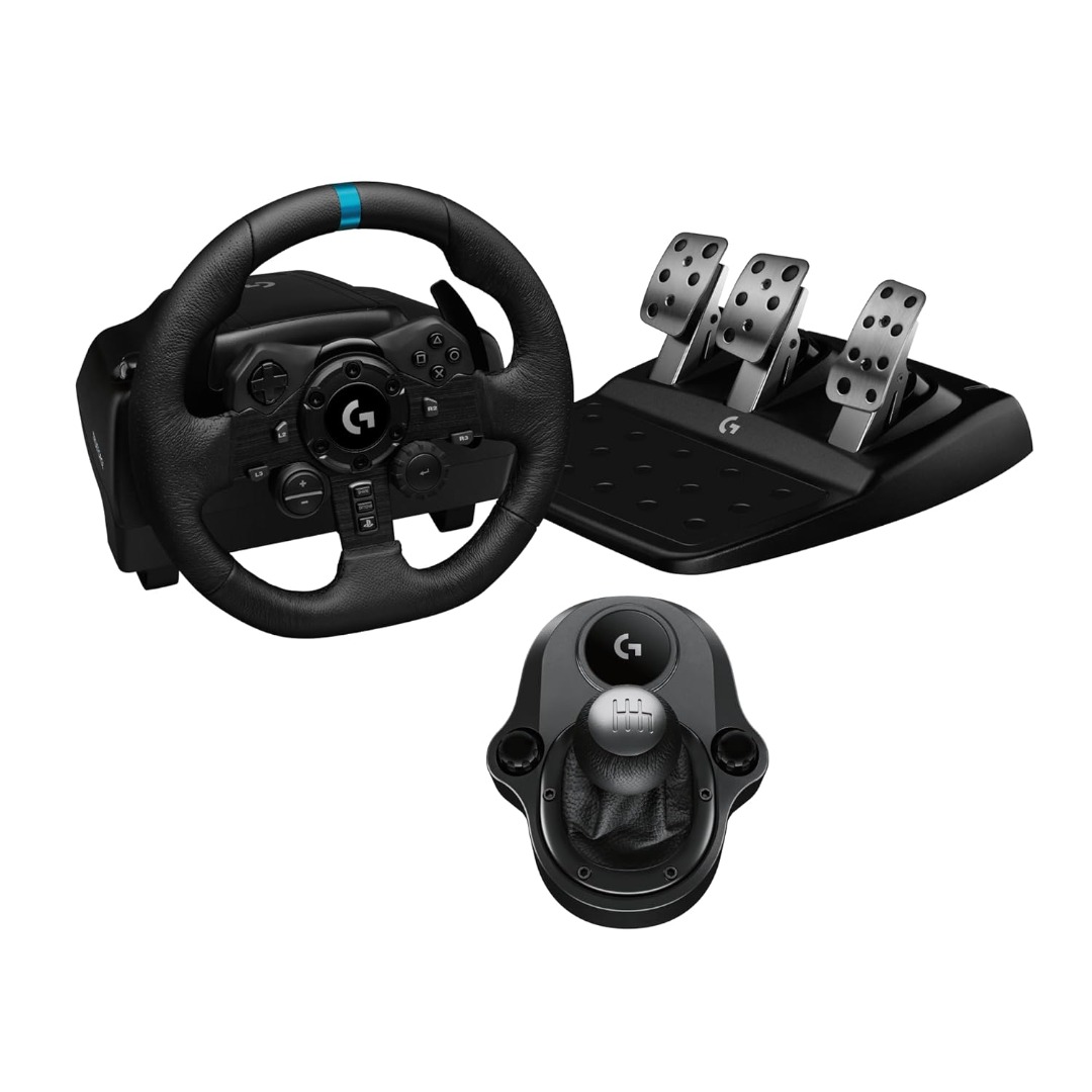Logitech G923 Racing Wheel, Pedals, and Shifter, Video Gaming, Gaming ...