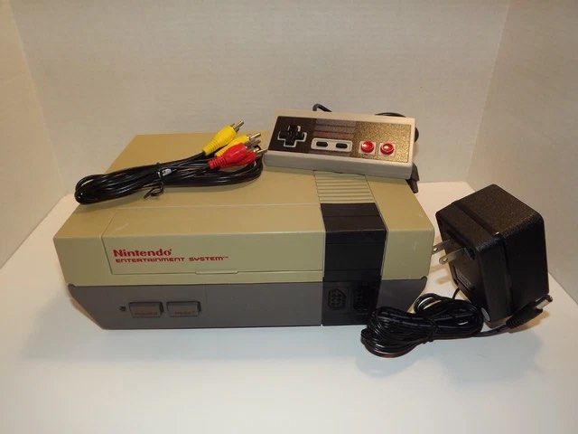 Nintendo Entertainment System NES Console with Controllers and Game ...
