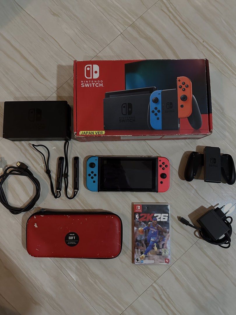 Nintendo Switch Version 2 W/ NBA 2k26 + 128 sd Card, Video Gaming ...