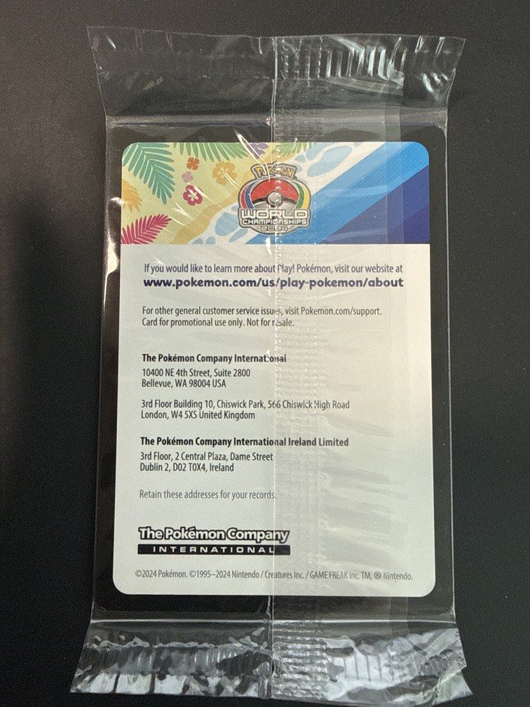 Pokemon Pikachu svp 190 promo world championships 2024 sealed, Toys ...