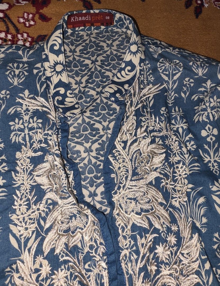 Khaadi Blue & White Kurta PTP, Women's Fashion, Dresses & Sets ...