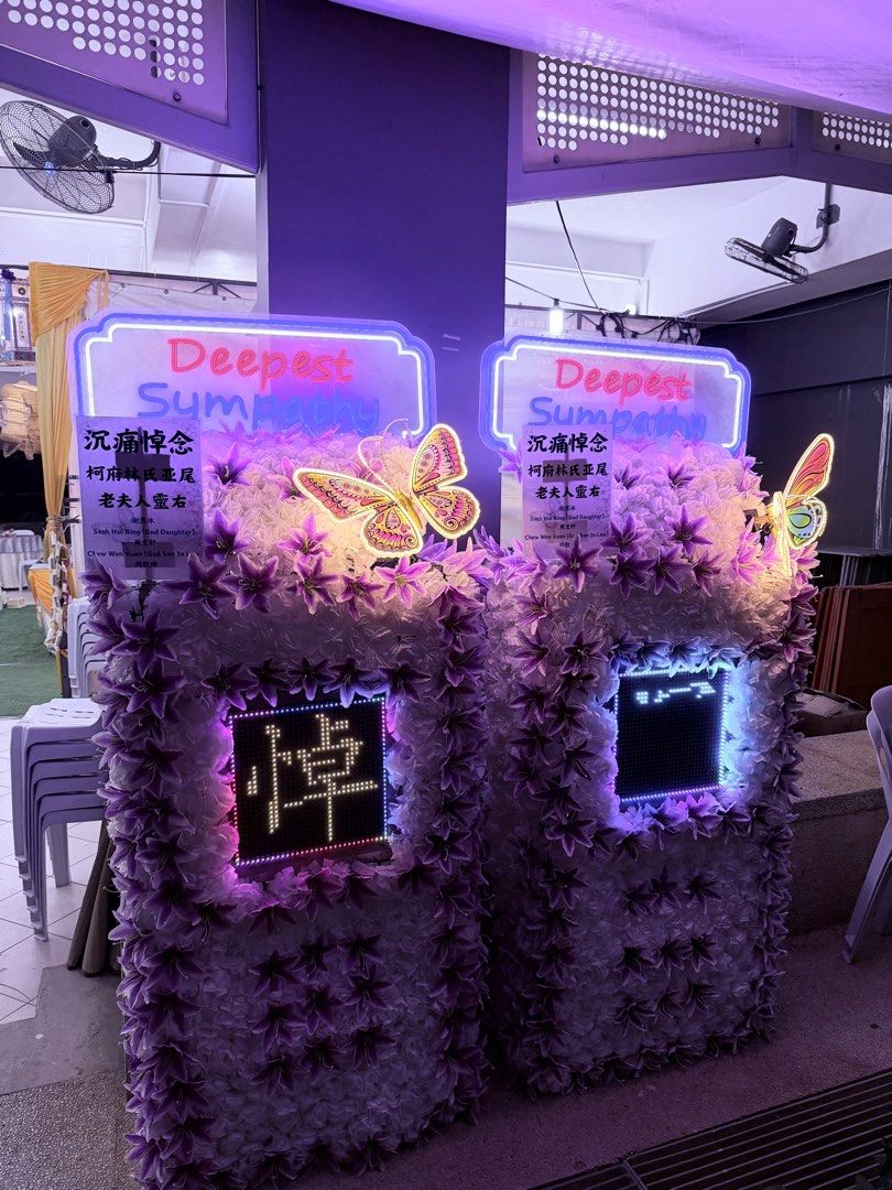 LED FUNERAL WREATHS / FLOWER🌸, Furniture & Home Living, Home Decor ...