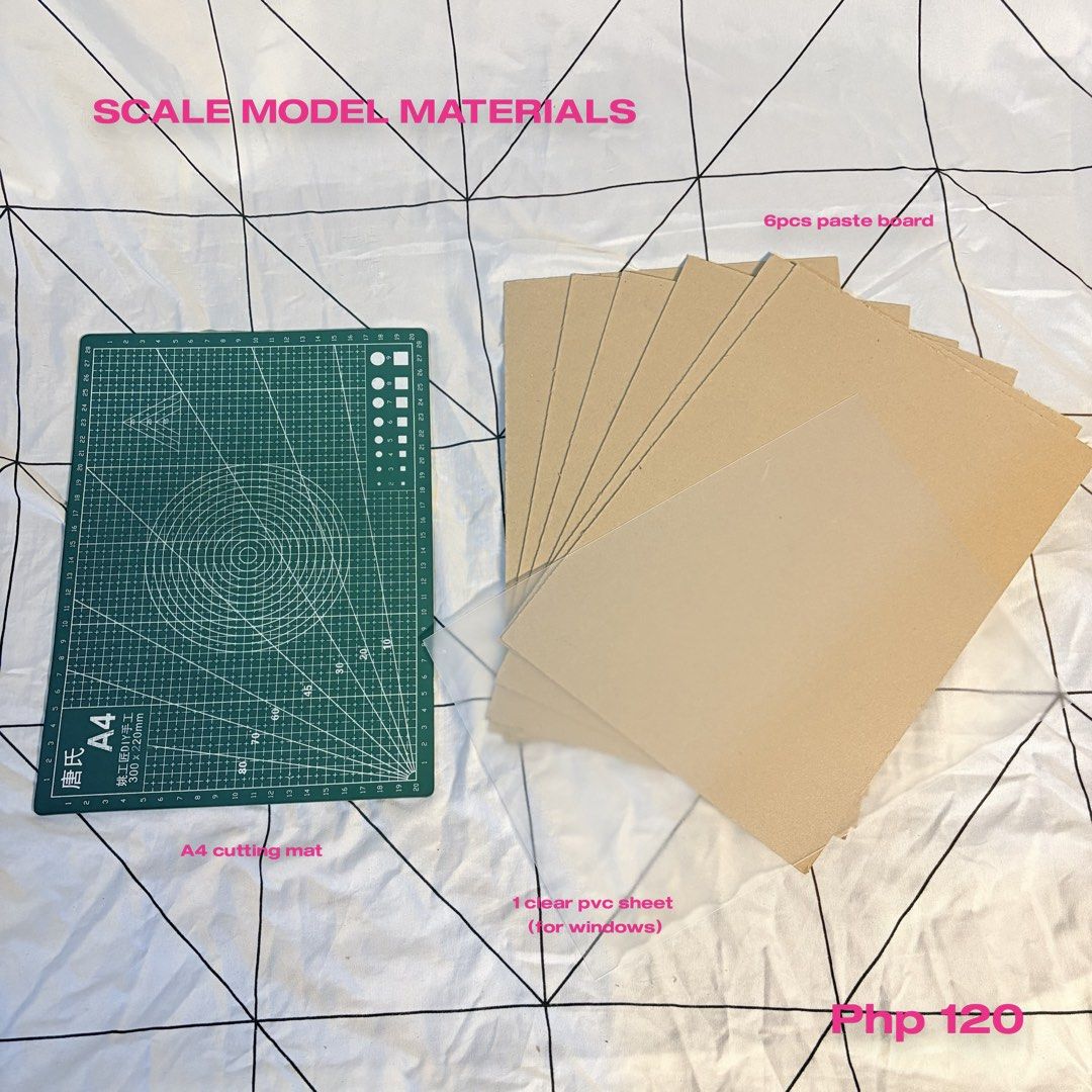 A4 Cutting Mat, Paste Board, PVC Sheet for Scale Models, Hobbies & Toys ...