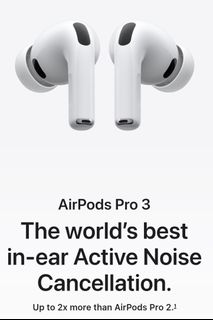 Apple AirPods Pro 3 (Active Noise Cancellation), Audio, Earphones on ...