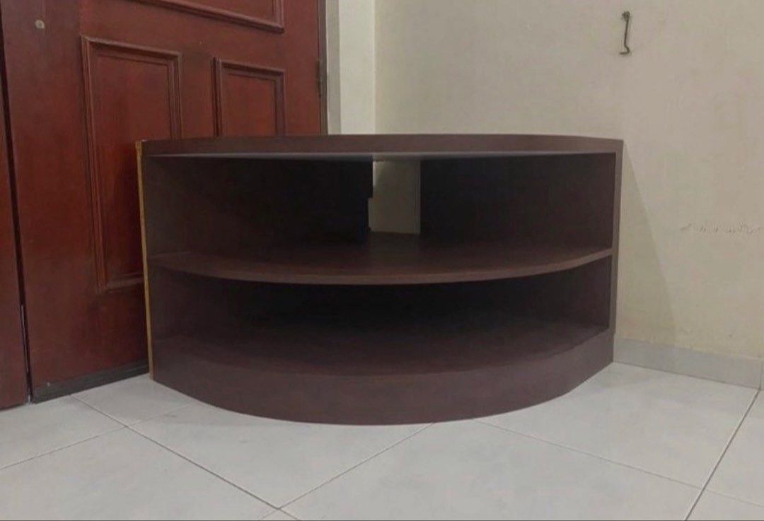 Corner Wooden TV-Cabinet, Furniture & Home Living, Furniture, Shelves ...