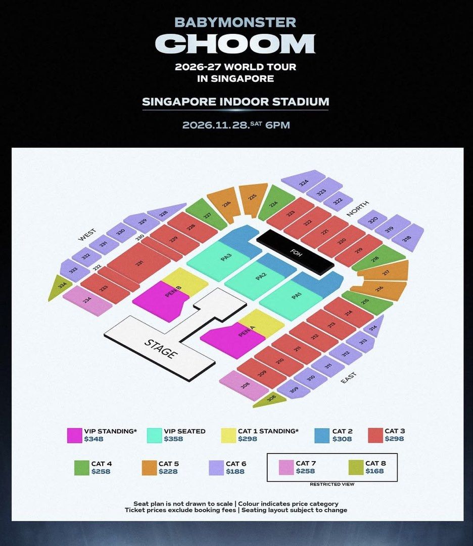 Physical Tickets BABYMONSTER WORLD TOUR [CHOOM] SINGAPORE 2026, Tickets ...