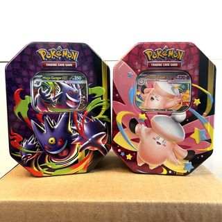 美版Pokémon TCG Mega Moonlit Tin Mega Gengar-EX Sealed English, 興趣及遊戲, 玩具 ...