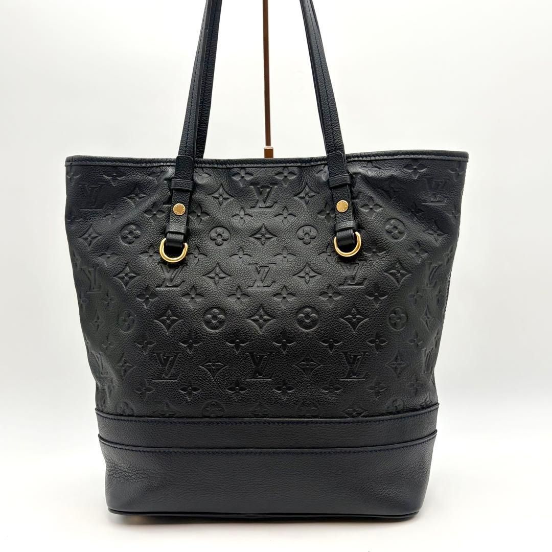 LOUIS VUITTON Authentic Monogram Empreinte Citadine PM Tote Bag Navy ...