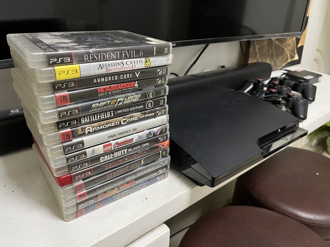 Sony PlayStation 3 PS3 Console with 3 Controllers & Games, Video Gaming ...