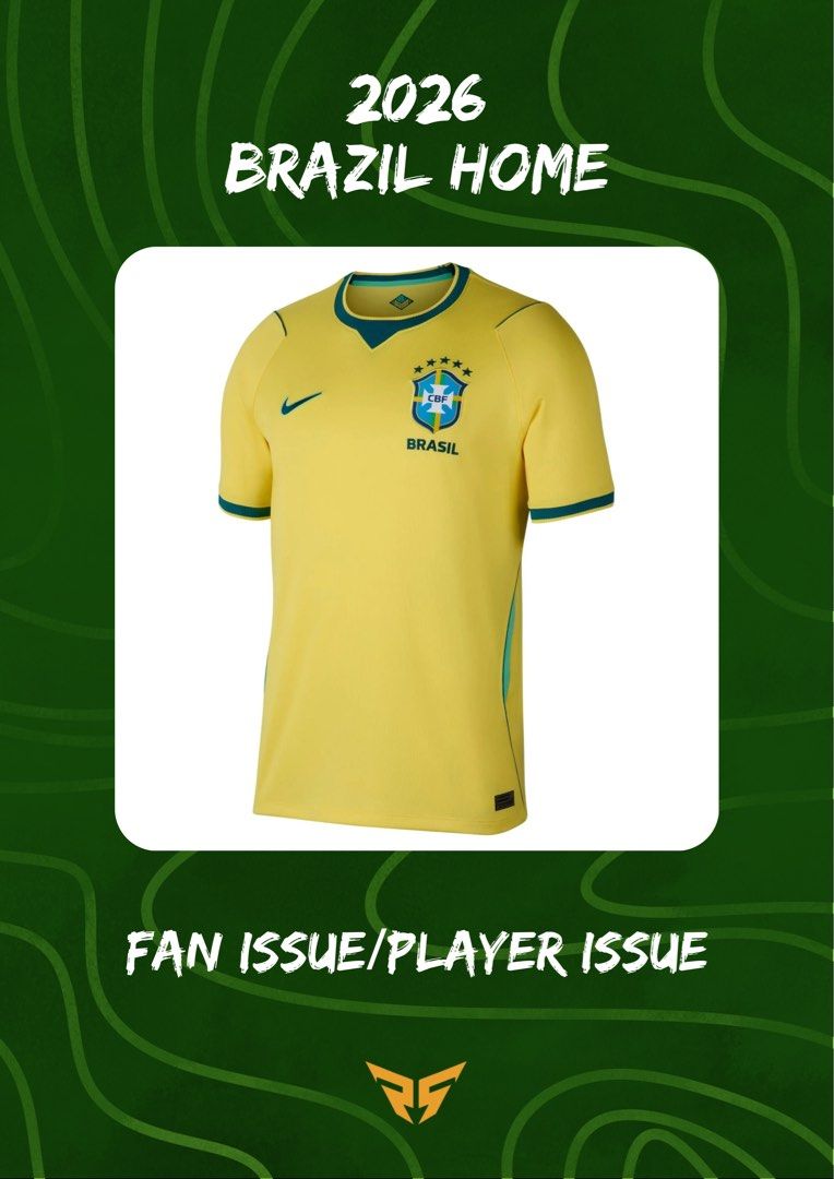 BRAZIL HOME AWAY WORLD CUP 2026 JERSEY, Men's Fashion, Activewear on ...