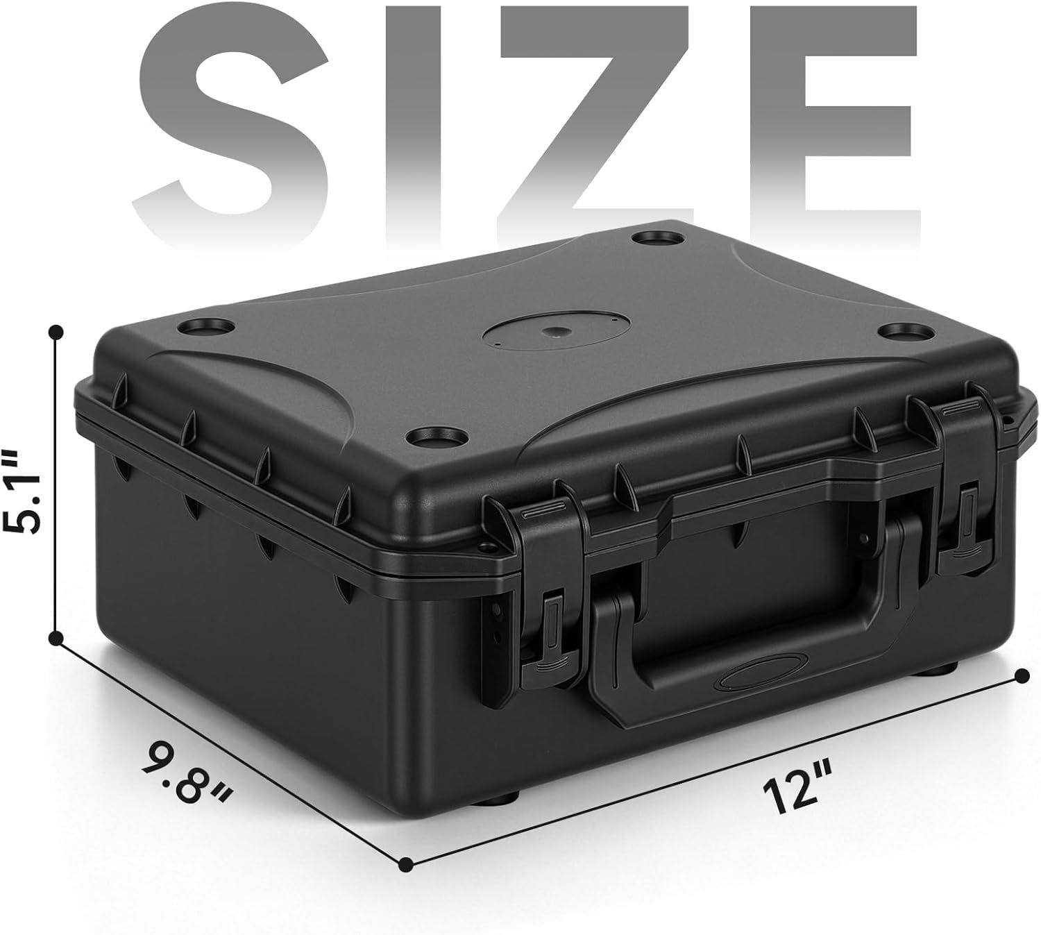 12 inch Hard Carrying Case,Shockproof Storage Box with Customizable ...