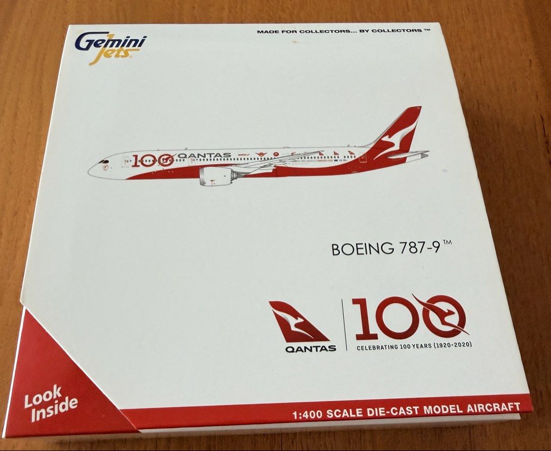 1:400 Gemini Jets Qantas Boeing 787-9 Die-Cast Model, Hobbies & Toys ...