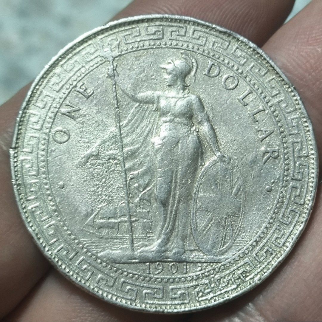 1901 One Dollar Coin - British Trade Dollar, Hobbies & Toys ...